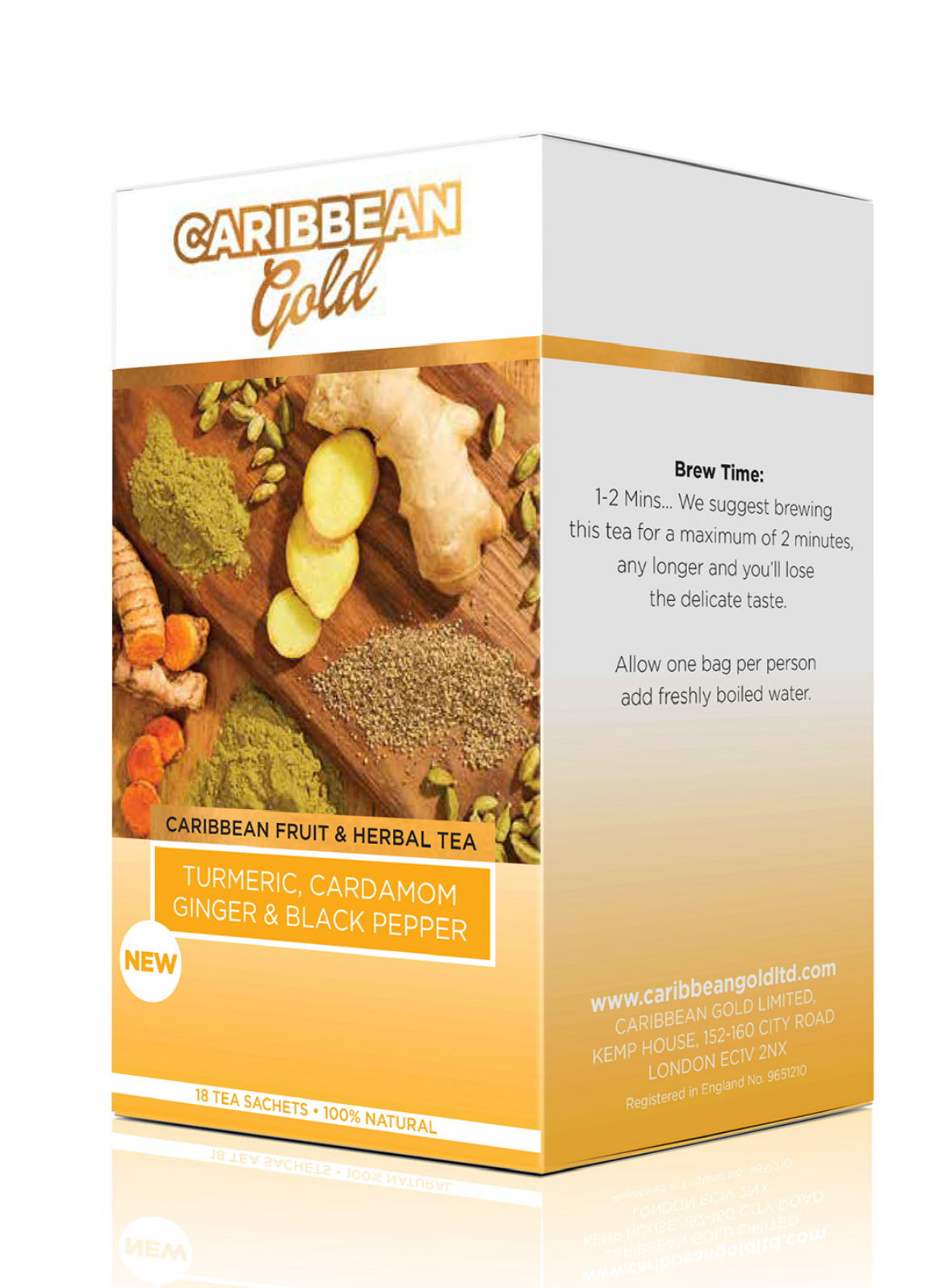 Turmeric, Cardamom, Ginger & Black Pepper Herbal Tea — Made in Jamaica ltd